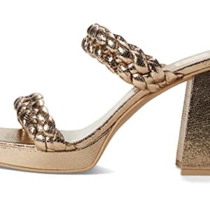 Dolce Vita Women's Ashby Heeled Sandal, Dark Gold Crackled Stella, 8.5