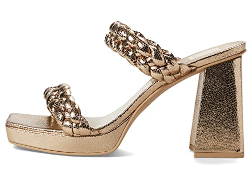 Dolce Vita Women's Ashby Heeled Sandal, Dark Gold Crackled Stella, 8.5