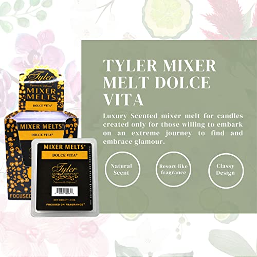 Worldwide Nutrition Tyler Candle Company Dolce Vita Scent Wax Melts - Soy Wax Scented Mixer Melts with Essential Oils for Wax Warmer - Pack of 4, 6 Bars per Melt Multi Purpose Key Chain