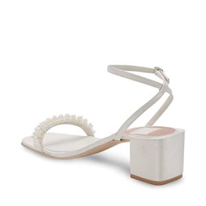 dolce vita womens zalima low block heel, vanilla pearls, 7 us