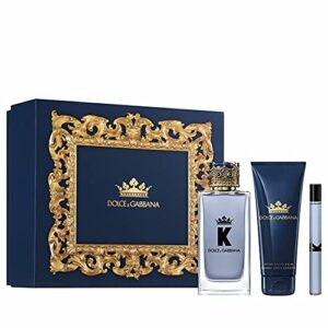 dolce & gabbana k for men 3 piece set (3.4 ounce eau de toilette spray, 1.6 ounce after shave balm + 0.33 ounce travel spray)