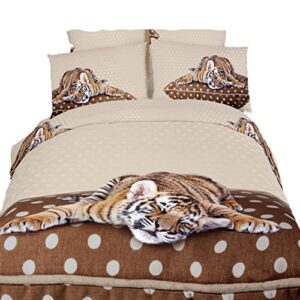 dolce mela dm485t 4-piece luxury duvet cover set, twin, multi