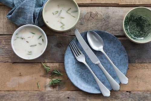 Mepra Dolce Vita Cutlery Set – [20 Pieces Set] Pewter Finish, Dishwasher Safe Cutlery