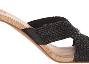 Dolce Vita womens Nitro Heeled Sandal, Black Raffia, 8 US