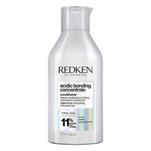 redken conditioner for damaged hair repair | acidic bonding concentrate | for all hair types | 10.1 fl ounce