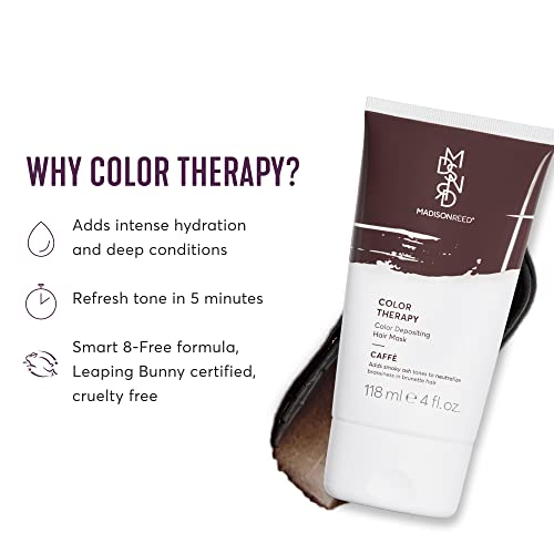 Madison Reed Color Therapy, Caffe, Color Depositing Hair Mask & Deep Conditioning Treatment, Intensely Hydrating, Refreshes Color & Tone, Keratin & Argan Oil, 4 Fl Oz (118 mL)