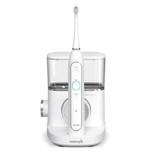 waterpik sonic-fusion 2.0 professional flossing toothbrush, electric toothbrush and water flosser combo in one, white