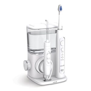 waterpik complete care 9.0 sonic electric toothbrush with water flosser, cc-01 white, 11 piece set