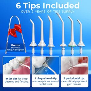 Water Flosser Teeth Cleaner-Full Oral Care Kit, Rechargeable Water Jet for Your Teeth, Ideal for Adults & Kids, for Home and Travel