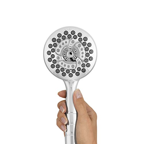 Waterpik High Pressure Powerpulse Massage Hand Held, 2.5 GPM, Chrome Detachable Shower Head with 7 Spray Settings and 5' Hose, XRO-763