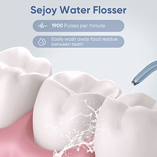 Water Flosser Dental Oral Irrigator Teeth Cleaner Portable Travel Rechargeable Cordless,IPX7 Electric Plaque Remover 3 Modes 3 Jet Tips 140ml