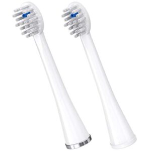 waterpik compact replacement brush heads for sonic-fusion flossing toothbrush sfrb-2ew, 2 count white