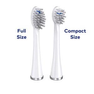 Waterpik Compact Replacement Brush Heads for Sonic-Fusion Flossing Toothbrush SFRB-2EW, 2 Count White