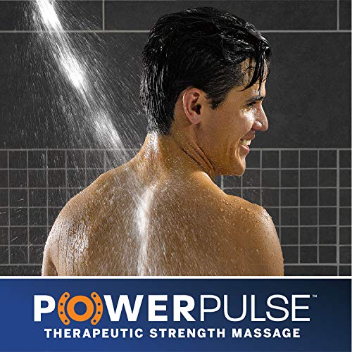 Waterpik 6-Mode RainFall+ Rain Shower Head with PowerPulse Massage, Brushed Nickel ,XED-639E