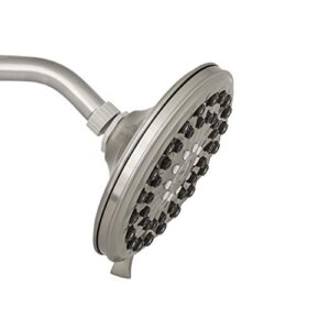 Waterpik 6-Mode RainFall+ Rain Shower Head with PowerPulse Massage, Brushed Nickel ,XED-639E