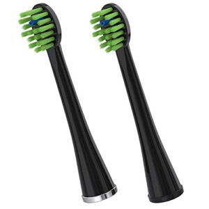 waterpik sonic-fusion replacement flossing brush heads, black/chrome