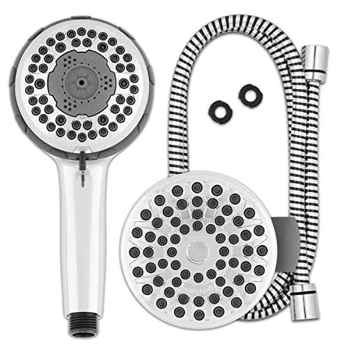 Waterpik Power Spray Dual 2-in-1 Shower System With Rain Shower Head and 8-Mode Hand Held Shower Head, Chrome VIC-133E-NSP-853E