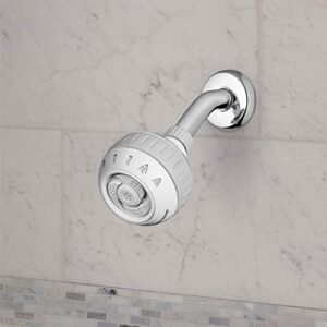 Waterpik Original Massage Shower Head with Massaging Sprays and 6 Modes, DIY Easy Installation, 1.8 GPM, White, SM-621E