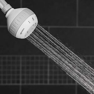 Waterpik Original Massage Shower Head with Massaging Sprays and 6 Modes, DIY Easy Installation, 1.8 GPM, White, SM-621E