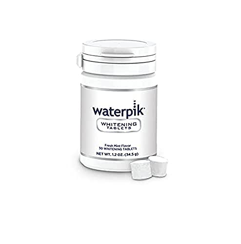 Waterpik Whitening Water Flosser Tablets, Teeth Whitening Tablets for Waterpik Whitening Flosser, Fresh Mint Flavour, Compatible with Waterpik WF-05 and WF-06 Models, Pack of 30 Tablets