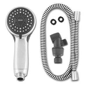 Waterpik Handheld Shower Head Eco Flow Low Flow Water Saving Shower 1.6 GPM, 4 Spray Modes, DIY Easy Installation, Chrome Finish, VBE-453