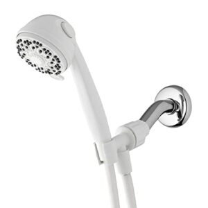 waterpik high pressure hand held shower head with hose, power spray 5-mode, white fpc-551e