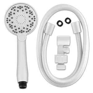 Waterpik High Pressure Hand Held Shower Head With Hose, Power Spray 5-Mode, White FPC-551E