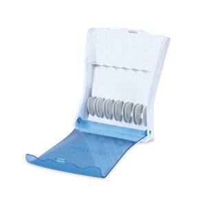 waterpik convenient hygienic sturdy storage case for replacement tips, no tips included, blue