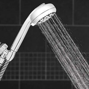 Waterpik 7-Mode Adjustable High Low Mount Hand Held Shower Head with PowerPulse Therapeutic Massage, Chrome, XML-763E