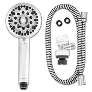 Waterpik 7-Mode Adjustable High Low Mount Hand Held Shower Head with PowerPulse Therapeutic Massage, Chrome, XML-763E