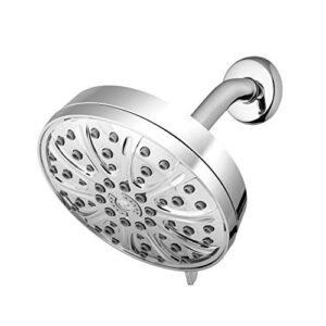 waterpik xmt-633e high pressure 6-mode rain shower head with powerpulse massage, 1.8 gpm, chrome