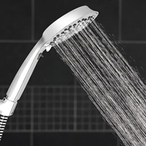 Waterpik High Pressure Hand Held Shower Head With Hose, Power Spray 6-Mode, Chrome VHX-663E