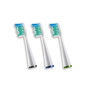 waterpik sensonic complete care standard brush heads, replacement tooth brush heads, srrb-3w, 3 count