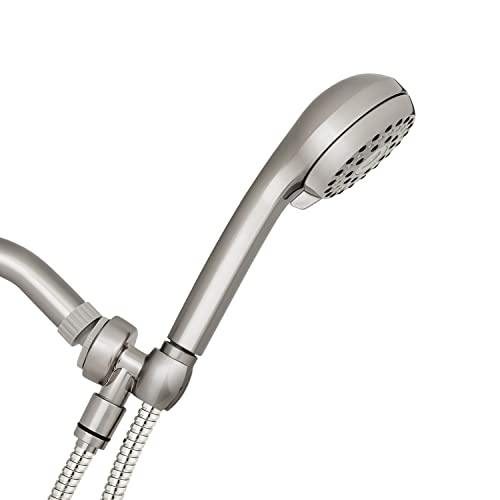 Waterpik High Pressure Hand Held Shower Head With Hose, PowerPulse Massage 6-Mode, Brushed Nickel XAL-649ME