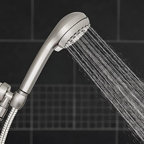 Waterpik High Pressure Hand Held Shower Head With Hose, PowerPulse Massage 6-Mode, Brushed Nickel XAL-649ME