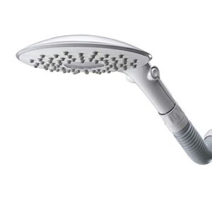 waterpik cf-201 flexneck rain shower head, 2.5 gpm, white