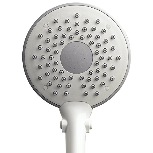 Waterpik CF-201 FlexNeck Rain Shower Head, 2.5 GPM, White