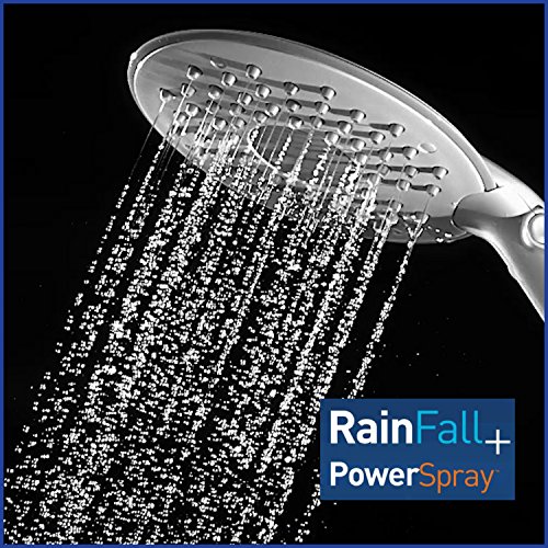 Waterpik CF-201 FlexNeck Rain Shower Head, 2.5 GPM, White