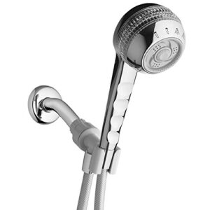 waterpik original massage shower head handheld spray with 5-foot hose, includes massaging sprays and 4 modes, diy easy installation, 1.8 gpm, chrome, sm-453cge