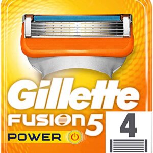 Gillette Fusion5 Power Razor Blades for Men with Precision Trimmer, Pack of 4 Refill Blades