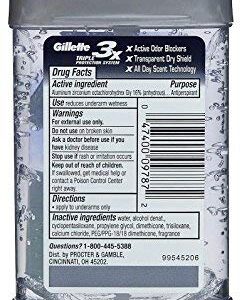 Gillette Anti-Perspirant Deodorant Clear Gel, Power Rush 3.8 oz (Pack of 2)