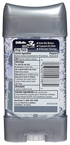 Gillette Anti-Perspirant Deodorant Clear Gel, Power Rush 3.8 oz (Pack of 2)