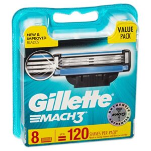 Gillette Mach 3 Razor Refill Cartridges 8 Count