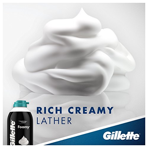 Gillette Foamy Shaving Cream, Sensitive Skin, 11 Ounce (Pack of 6)