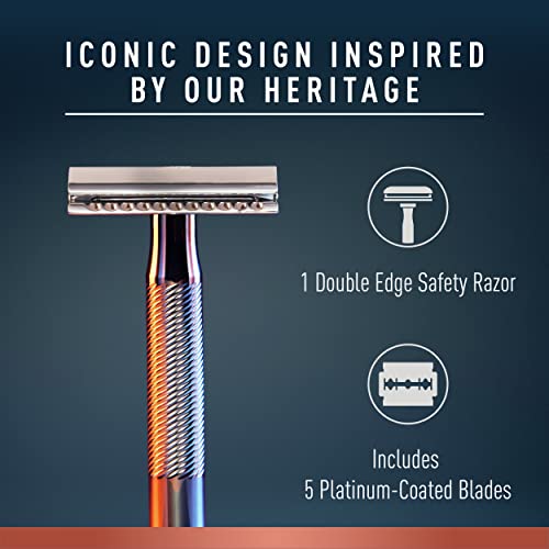 King C. Gillette Double Edge Safety Razor Blades 10 count, Stainless Steel Platinum Coated Blades