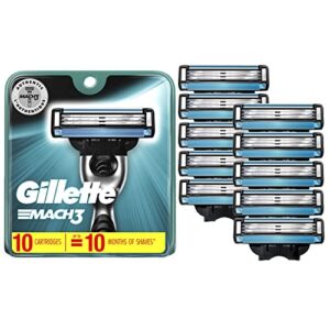 gillette mach3 mens razor blade refills, 10 count