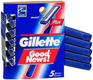 gillette sensor2 disposable razor- 5 ct, pack of 3