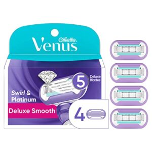 gillette venus extra smooth swirl women’s razor blade refills – 4 count