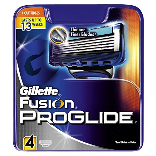 Gillette ProGlide Men’s Razor Blade Refills, 4 Count, with 5 Anti-Friction Blades for a Close, Long-Lasting Shave