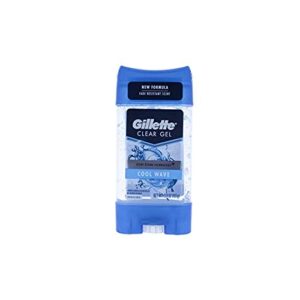 gillette anti-perspirant deodorant clear gel, cool wave 3.8 oz